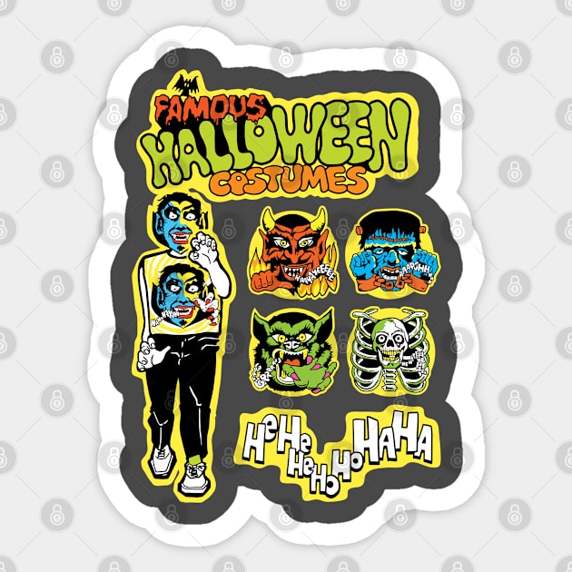 Famous Halloween Costumes - Halloween Costume - Sticker | TeePublic